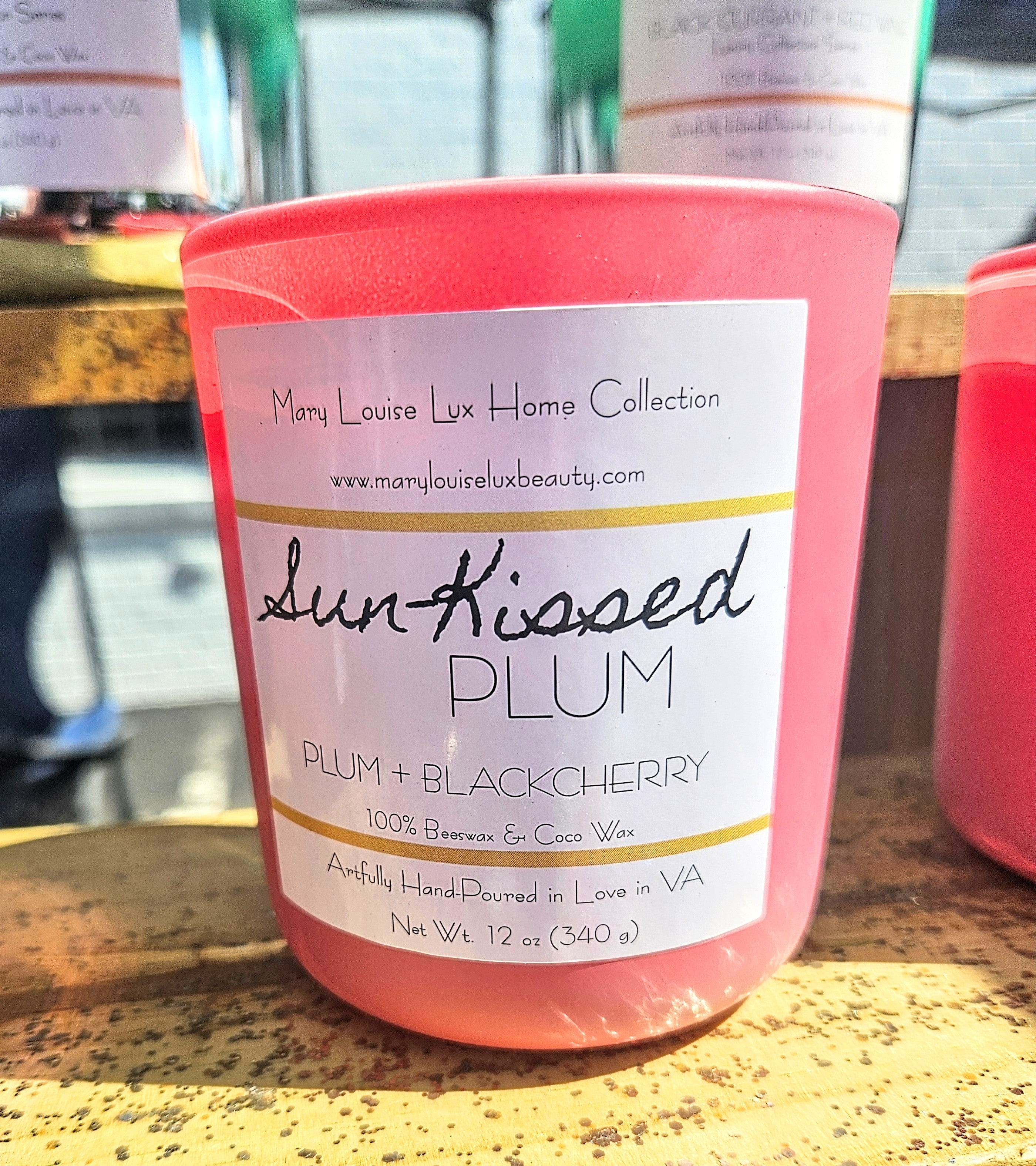 Lux SUNKISSED PLUM Candle – MaryLouiseluxBeauty.com